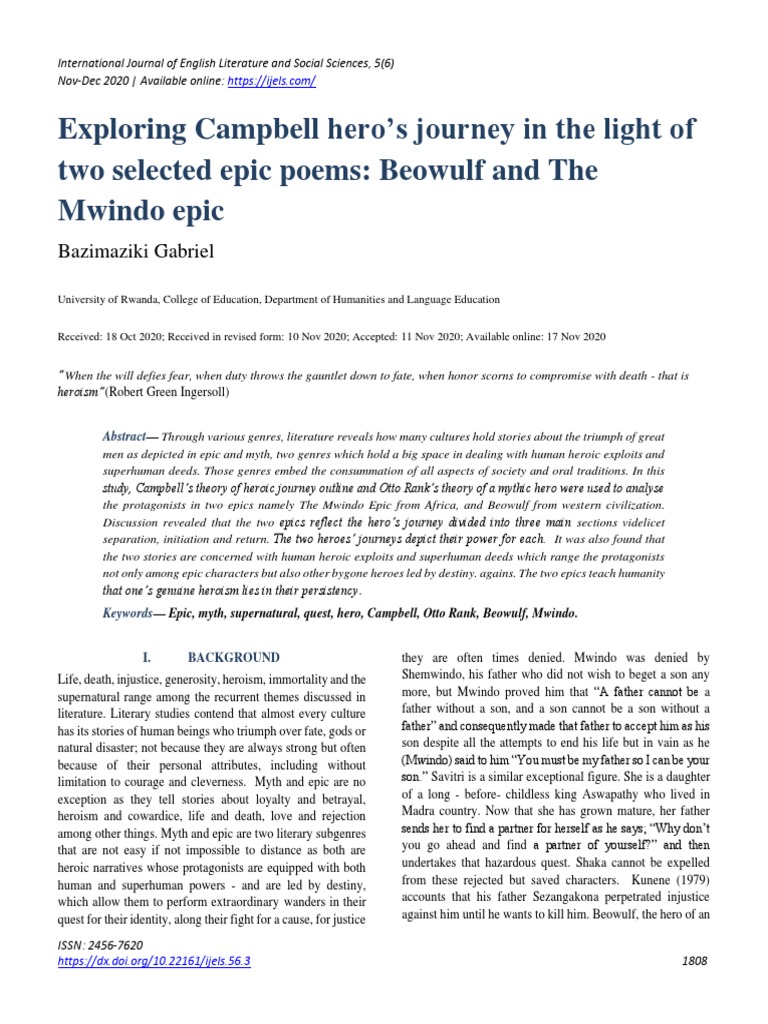 Exploring Campbell Heroic Journey | PDF | Beowulf | Hero