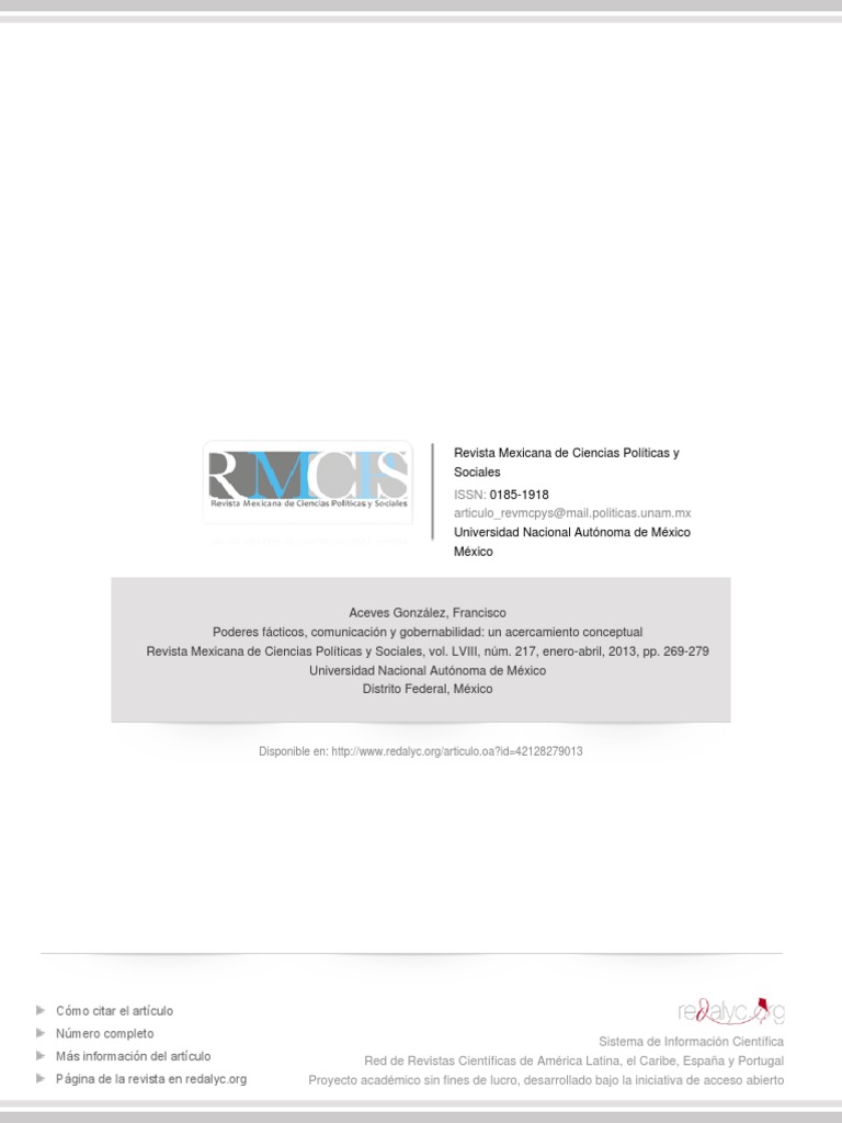 Poderes Fácticos y Gobernabilidad en México | PDF | Democracia ...