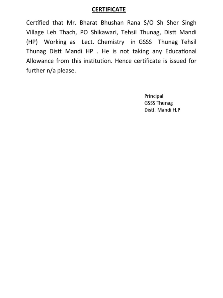 Bhushan Certificate | PDF