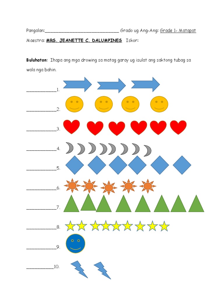Grade 1 - Activity | PDF