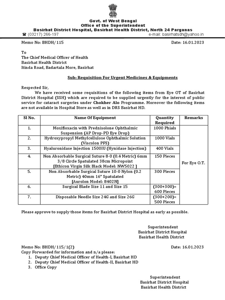Cmoh Letter Chokher Alo | PDF | Surgery | Human Eye