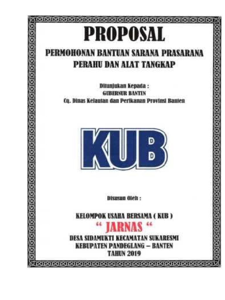 Proposal Bantuan Perahu Nelayan 2018 | PDF | Sains & Matematika