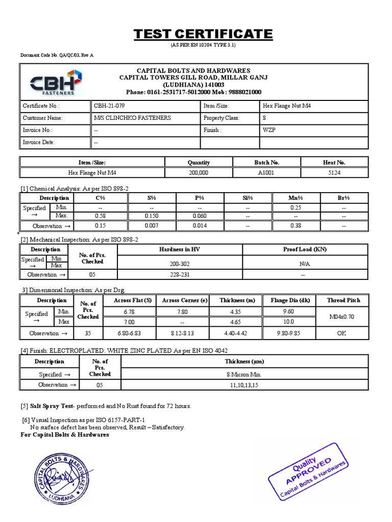 CBH-21-079 Flange Nut M4 WZP 8 | PDF | Screw | Nut (Hardware)