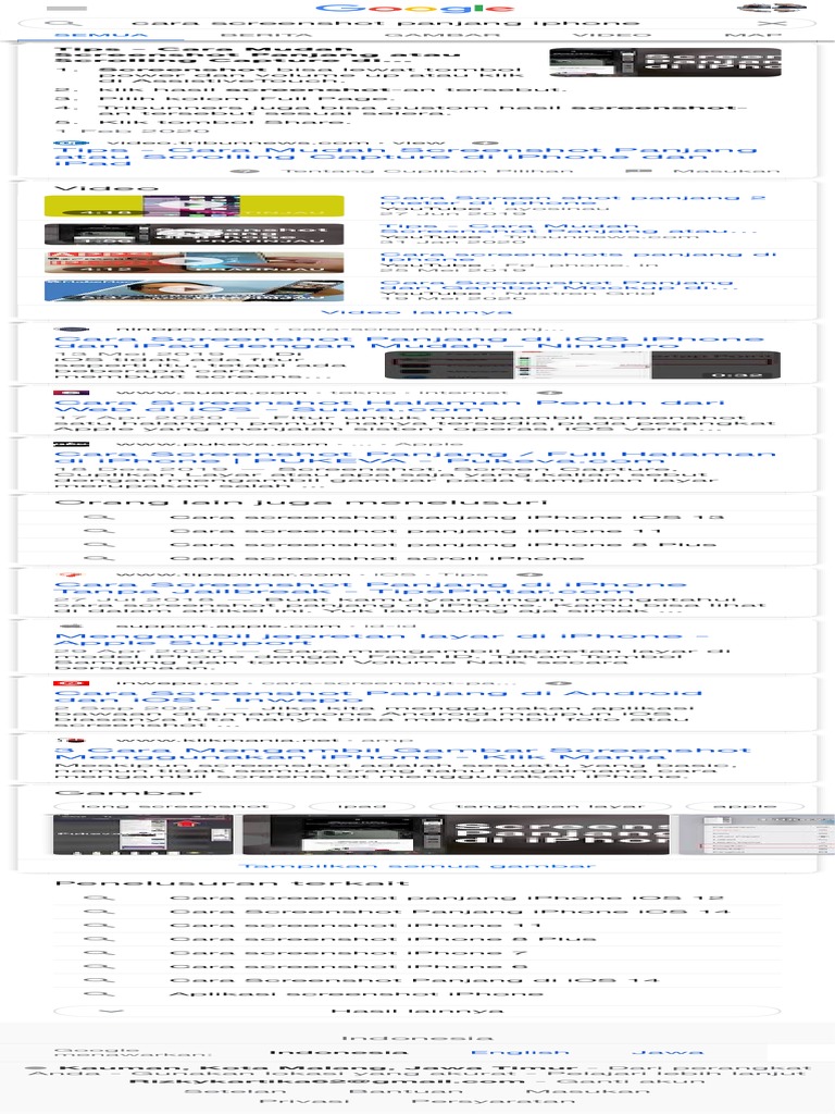 Cara Screenshot Panjang Iphone - Penelusuran Google | PDF | Karier ...