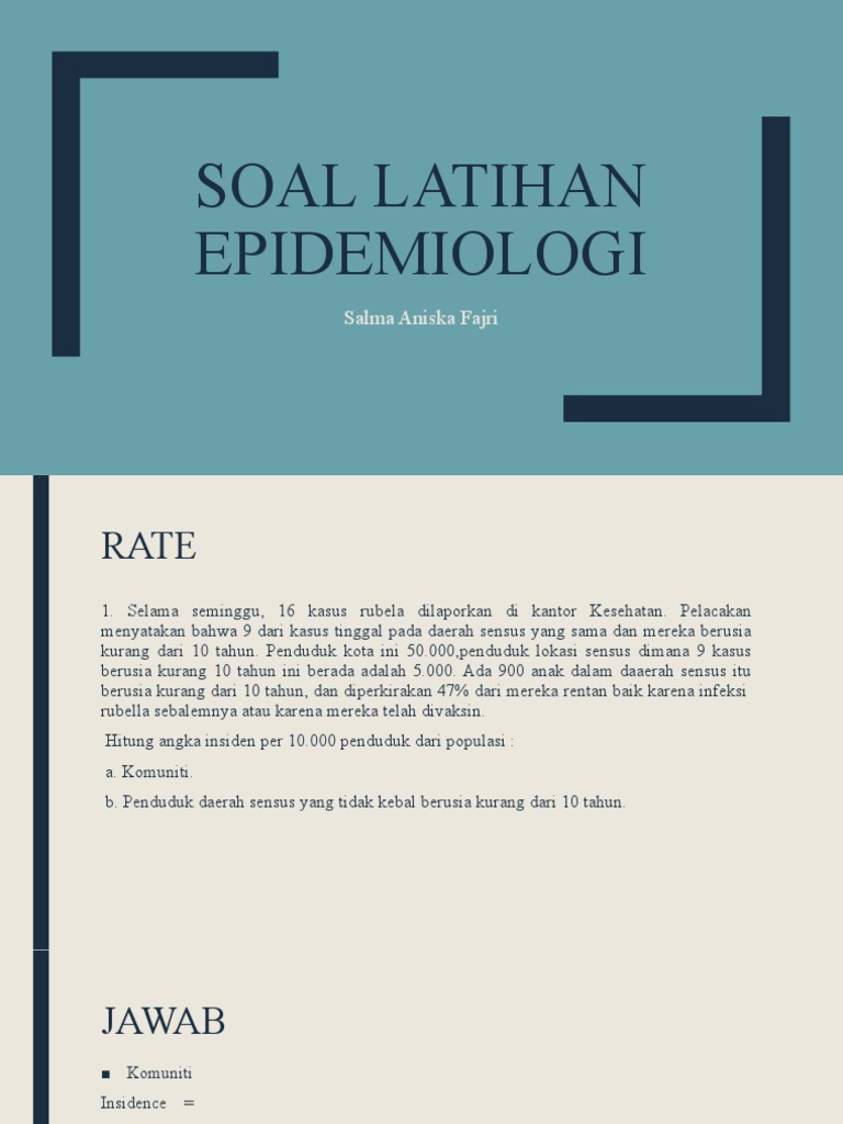 Latihan Epid | PDF