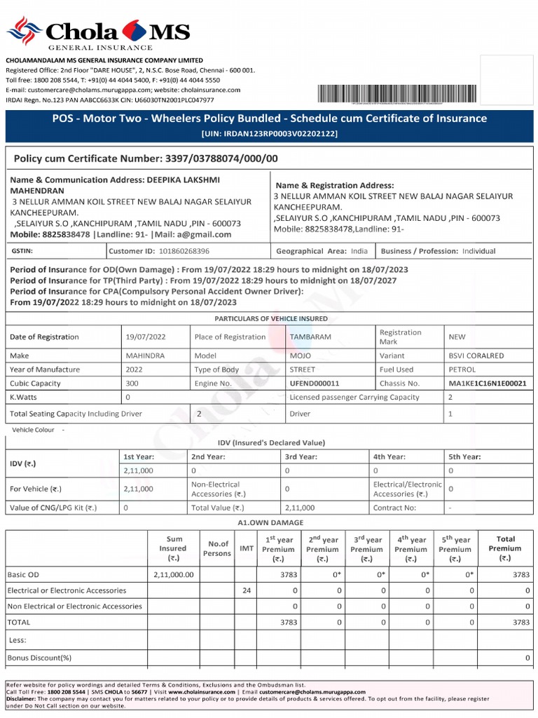 Mojo Insurance | PDF | Insurance | Deductible