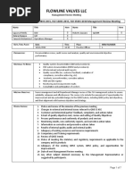 ISO 9001-2015 Management Review Template | PDF