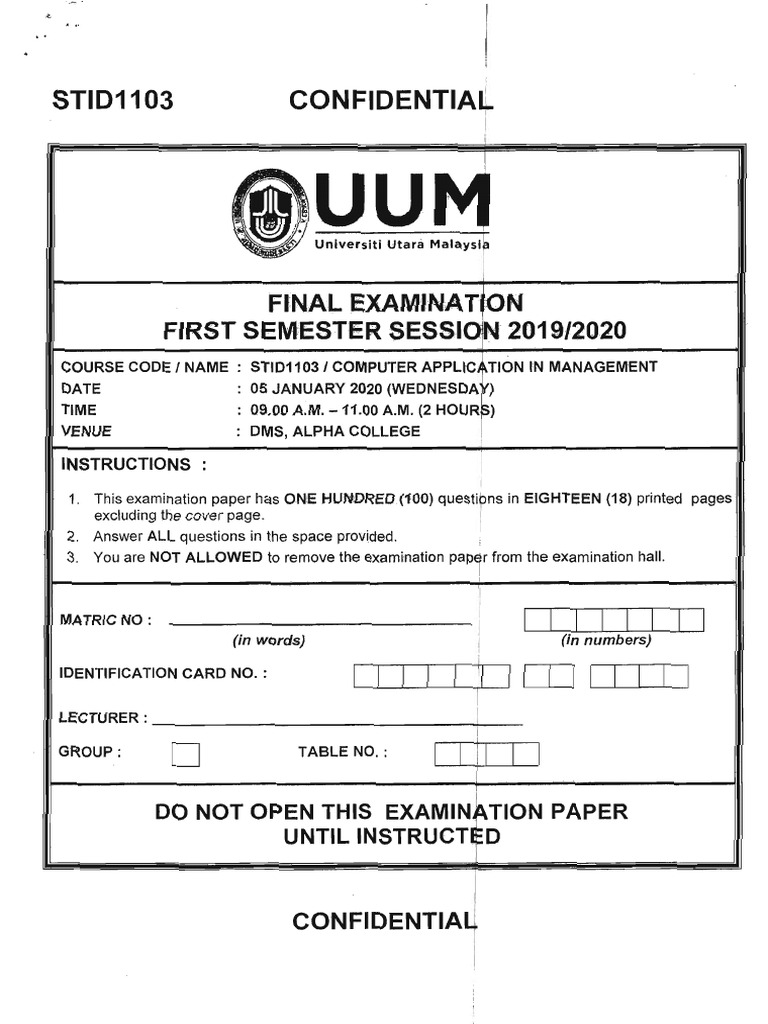 Stid1103 1 2019 2020 | PDF