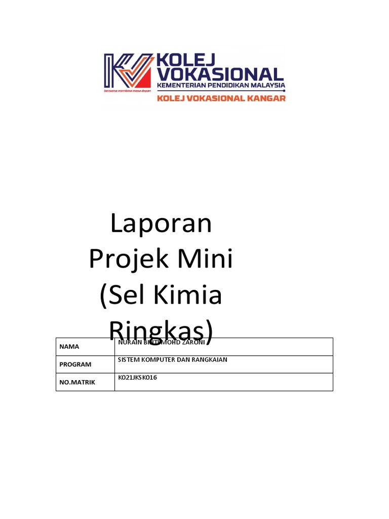 Projek Mini Ain KVK | PDF