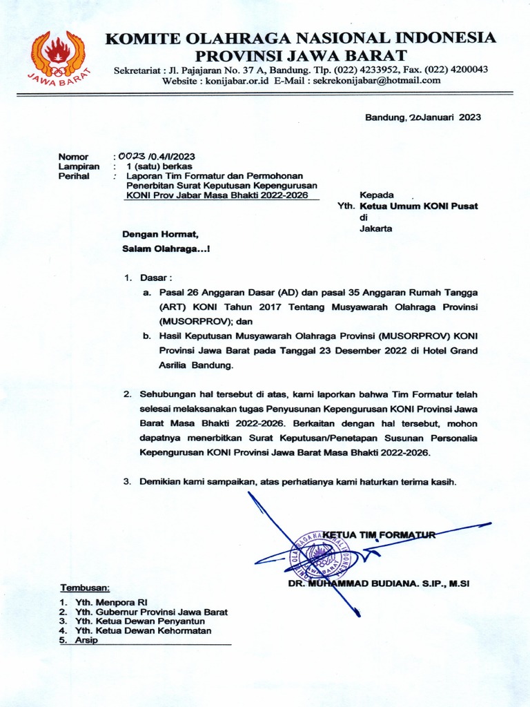 Laporan Tim Formatur Dan Permohonan Penerbitan Surat Keputusan ... Laporan Tim Formatur Dan Permohonan Penerbitan Surat Keputusan ...
