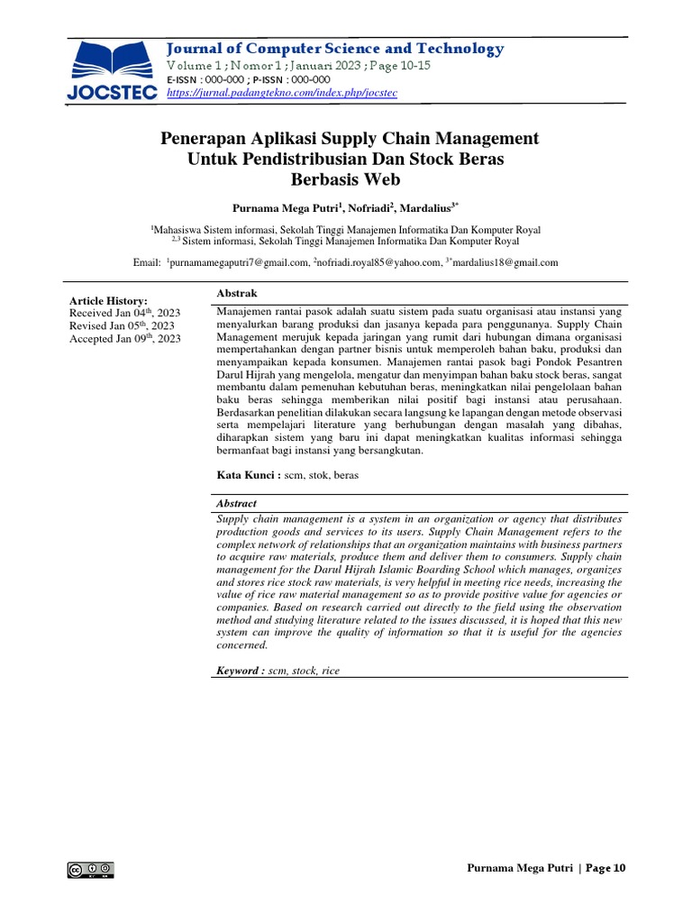 Aplikasi SCM untuk Distribusi Beras | PDF