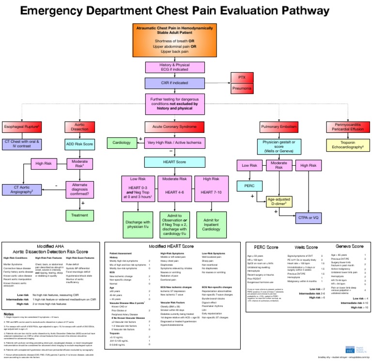 Emergency Department Chest Pain Evaluation Pathway | PDF | Human ...