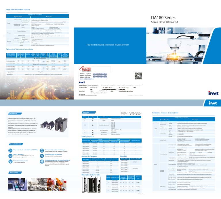 Servo Motor Invt DA180 | PDF | Oscilação | USB