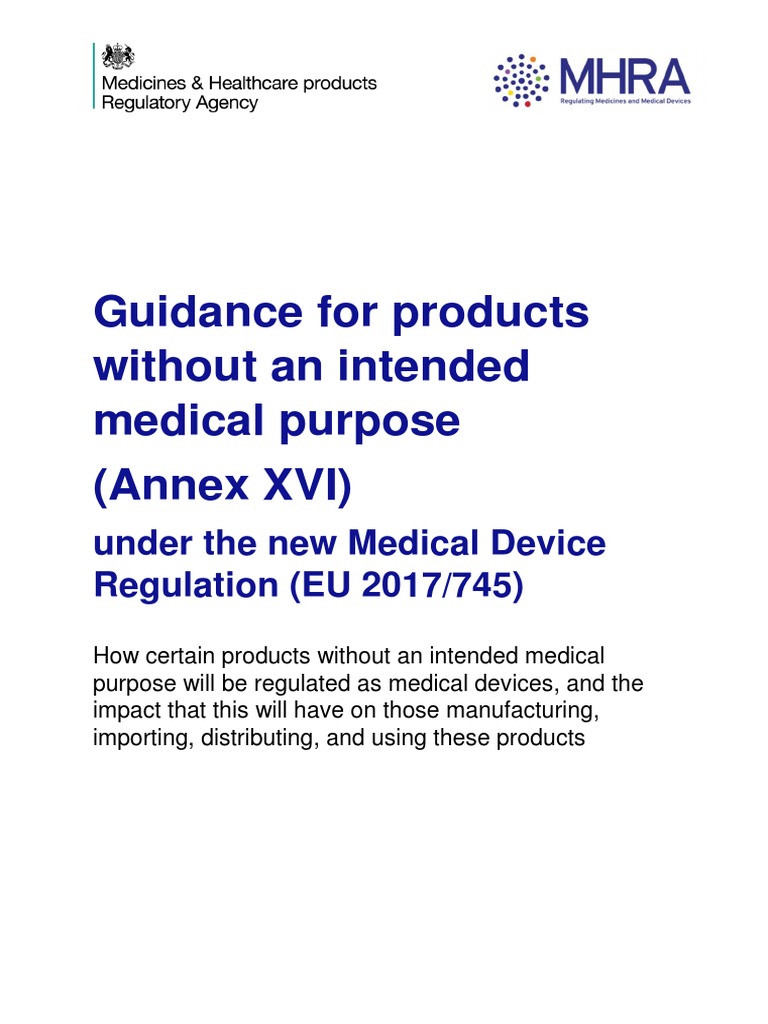 Annex XVI Products Under EU MDR | PDF | Medical Device | Medicine
