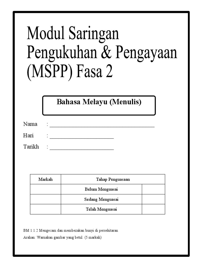 Soalan MSPP Fasa 2 2023 BM Menulis | PDF