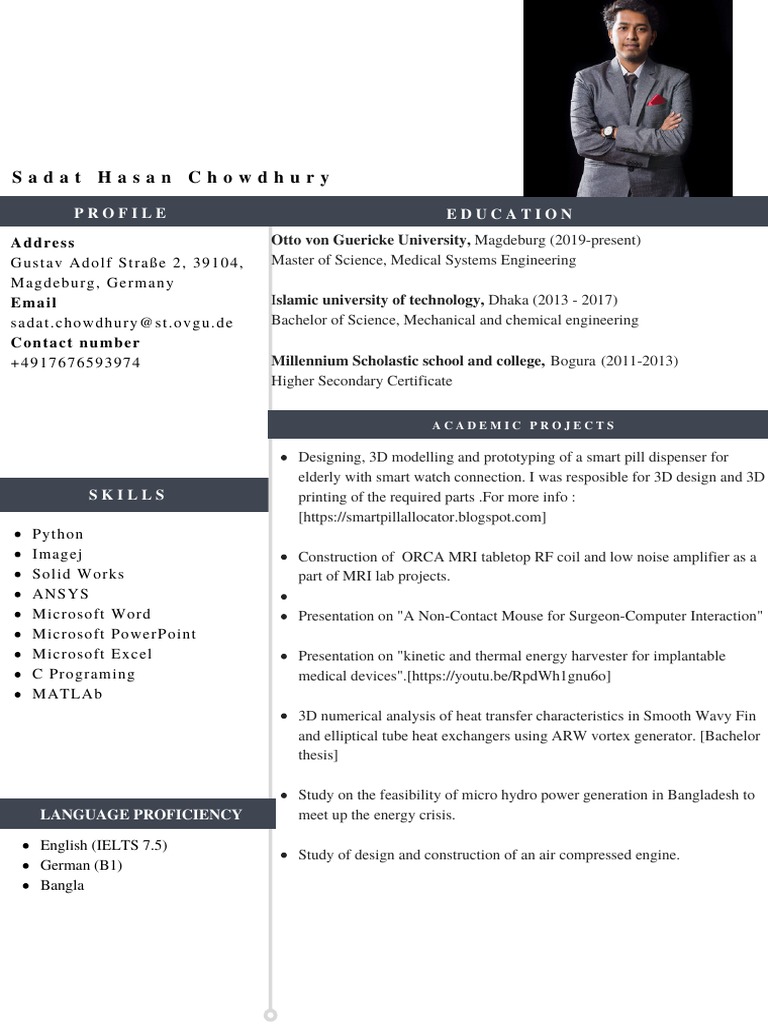 CV Sadat | PDF | Physical Sciences