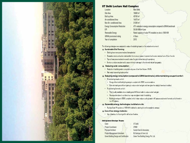 IIT Delhi Lecture Hall Complex: A 4-Star Rated Green Building Achieving ...