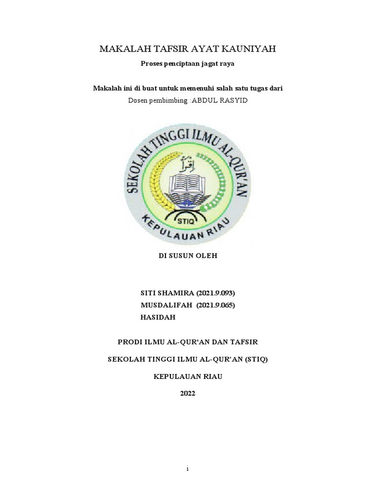 Penciptaan Jagat Raya | PDF