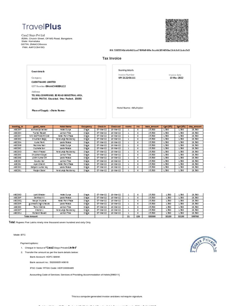 State and Entity Wise Consolidated Invoice Template | PDF | Financial ...