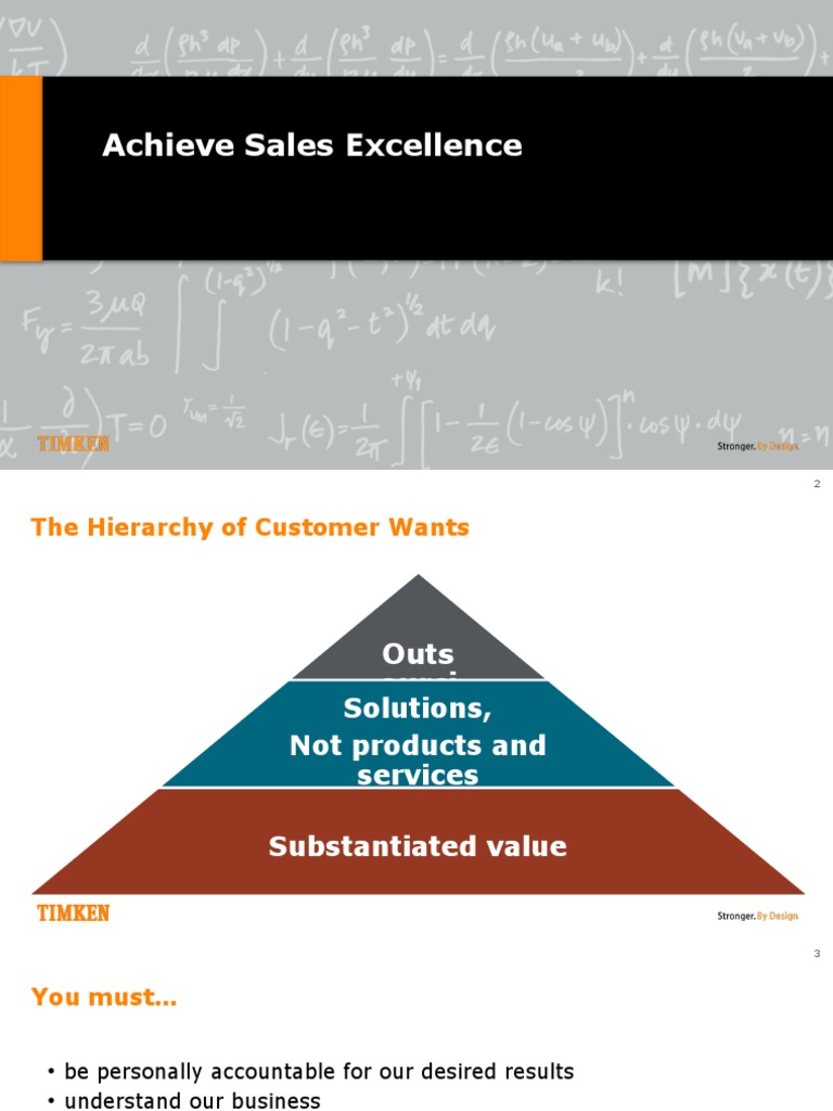 Sales Excellence Strategies for Timken | PDF | Sales | Bearing (Mechanical)