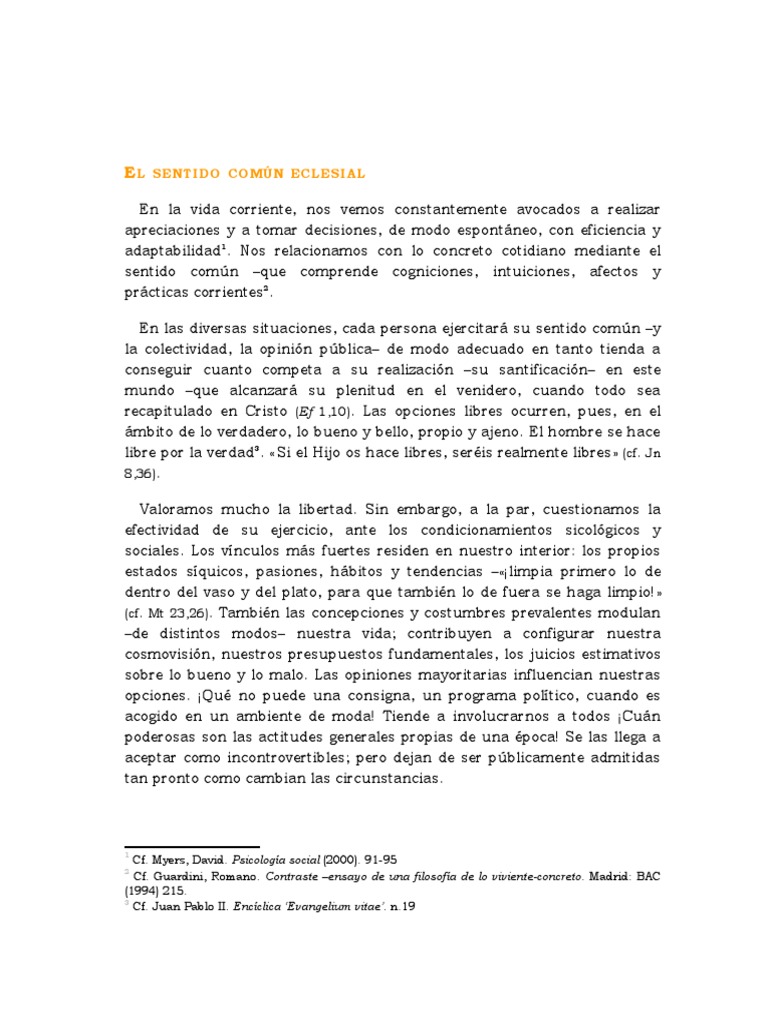 Sensus Fidei y Sensus Fidelium Su Signif | PDF | Iglesia Católica ...