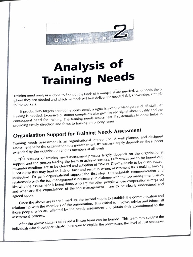 Analysis Of: Training Needs | PDF | Performance Appraisal | Needs Assessment