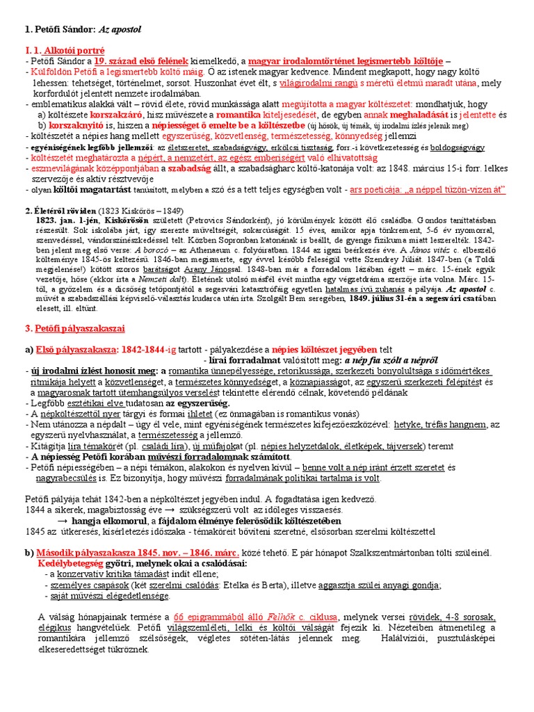 1 Petofi Apostol | PDF