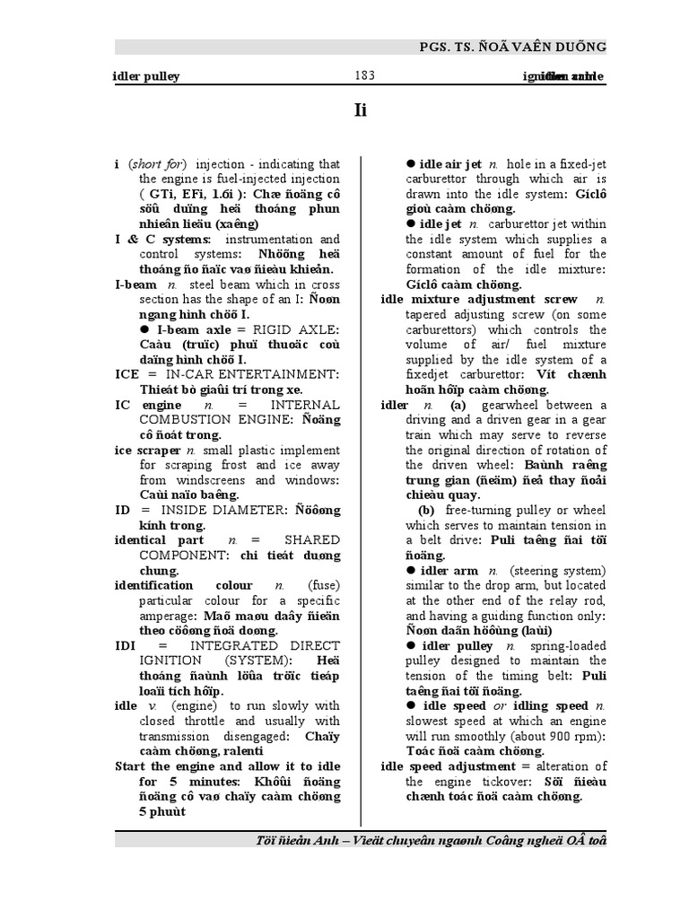 Dictionary I Pdf Ignition System Fuel Injection