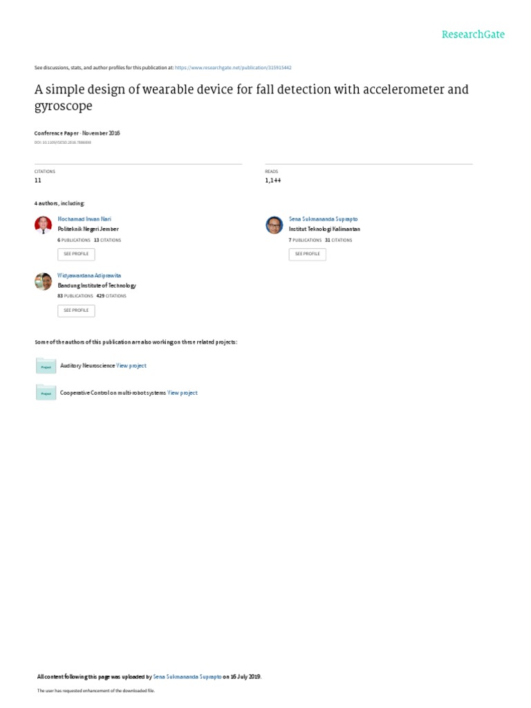 A Simple Design of Wearable Device For Fall Detection With ...