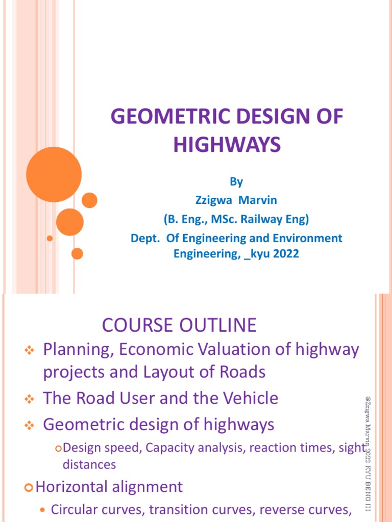 GEOMETRIC DESIGN OF HIGHWAYS | PDF | Cost–Benefit Analysis | Road