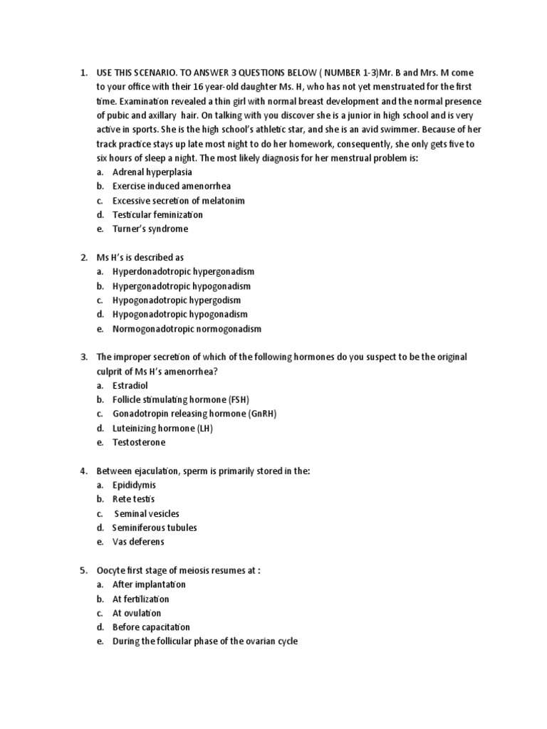 Soal Bapak Yg Ke 2 | PDF | Luteinizing Hormone | Menstrual Cycle