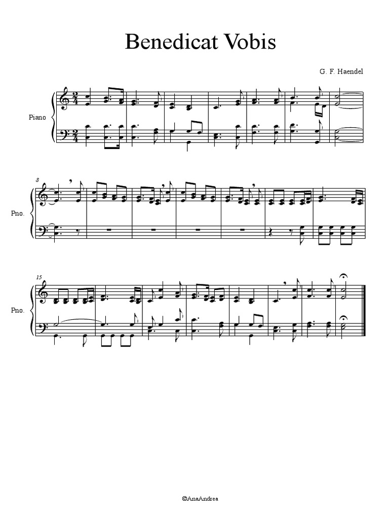 Benedicat Vobis (Piano) | PDF