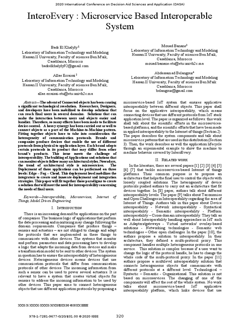 Interoevery: Microservice Based Interoperable System | PDF | Internet Of Things ...