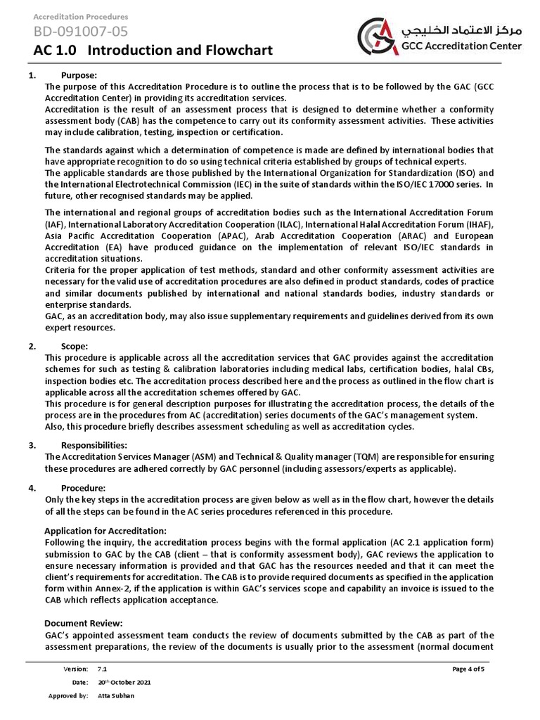 AC 1.0 Introduction and Flowchart V7.1 | PDF | Standardization