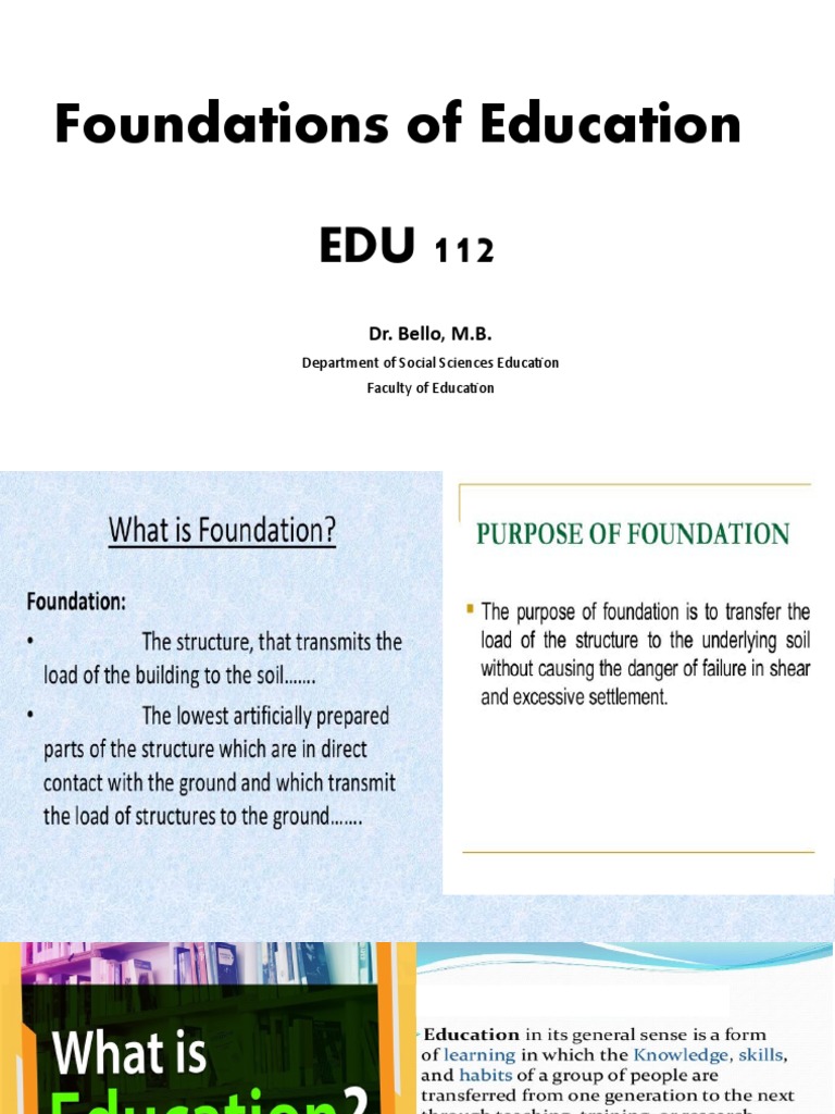EDU 112 Introduction To The Foundations of Education | PDF