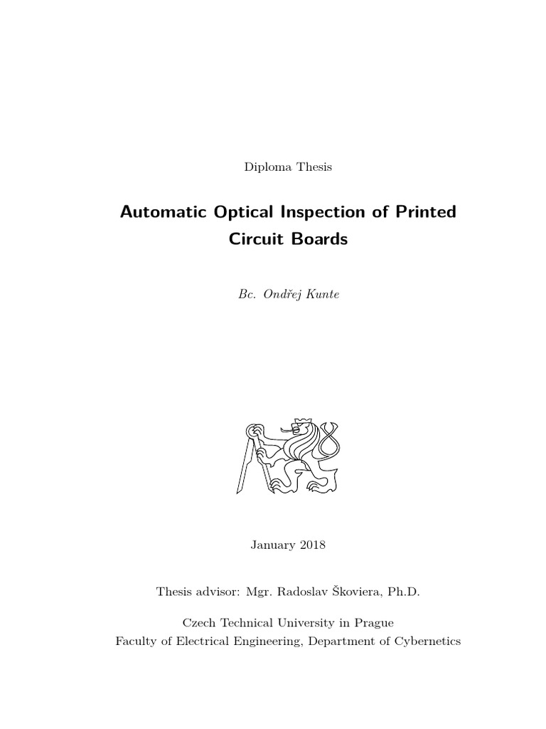 Automatic Optical Inspection of Printed CIrcuit Boards | PDF | Color ...