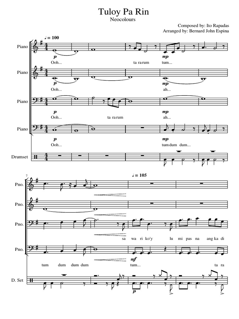 Tuloy Pa Rin - Sheet Music | PDF