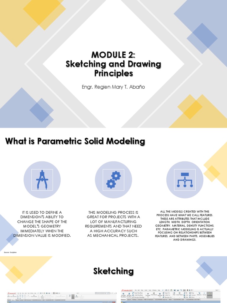 Module 2 - Sketching and Drawing | PDF | Geometry | Classical Geometry Module 2 - Sketching and Drawing | PDF | Geometry | Classical Geometry