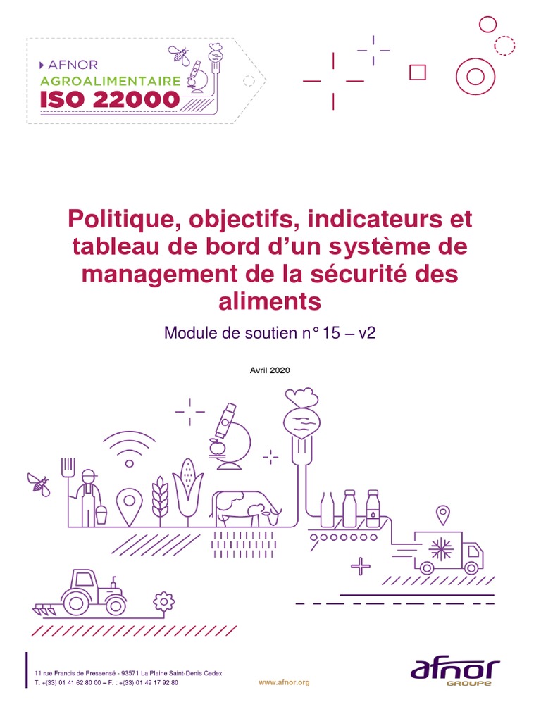 AFNOR ISO22000 Module n15 Indicateurs de Performance SSA | PDF | Analyse des dangers et points ...
