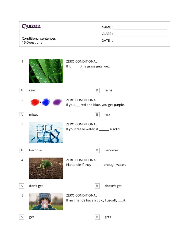 Conditional Sentences Type 0 and 1 | PDF | Astronomical Objects ...