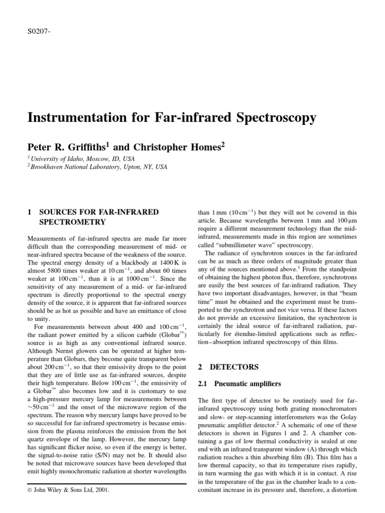 FAR IR Instrumentation | PDF | Interferometry | Fourier Transform ...