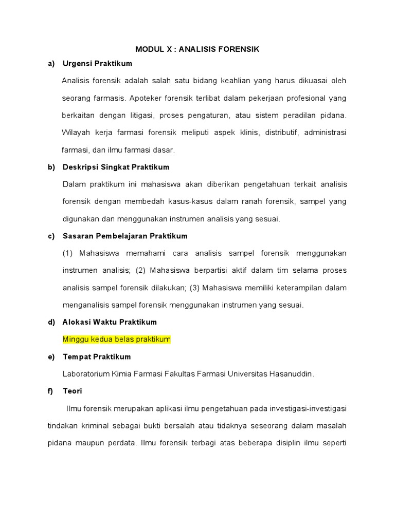 Modul Analisis Forensik 2023 | PDF | Sains & Matematika