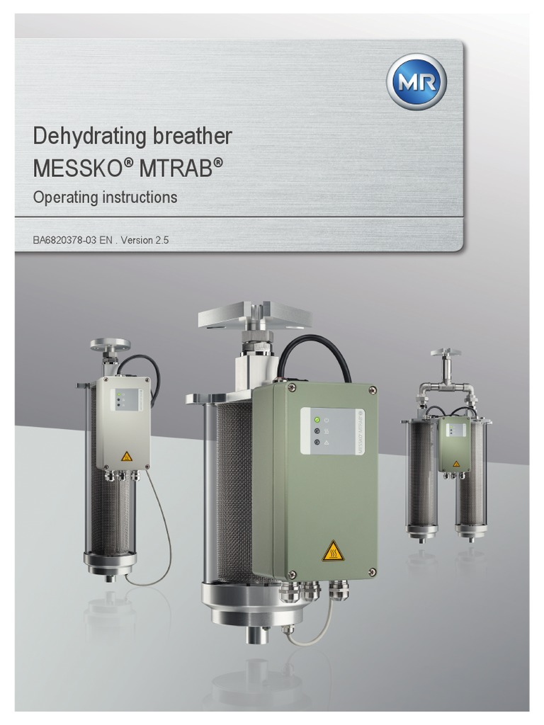 Dehydrating Breather Messko Mtrab: Operating Instructions | PDF ...