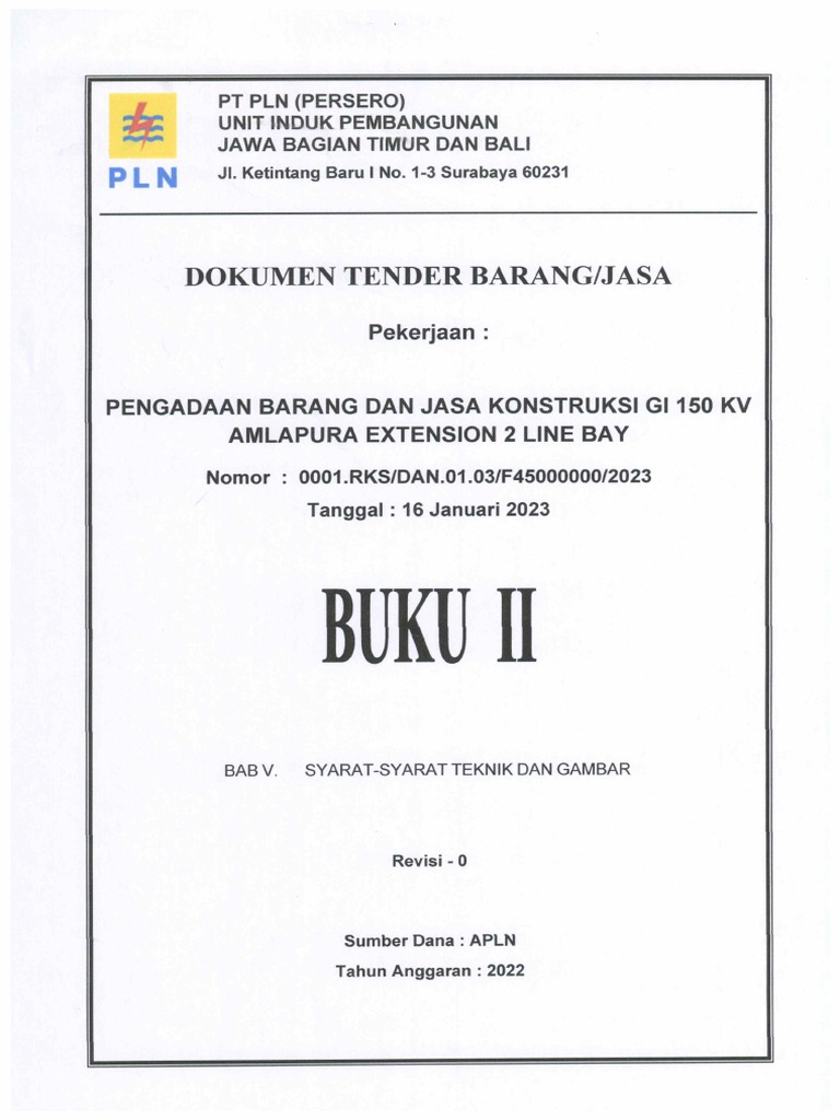 Buku II Gi 150 KV Amplapura Ext 2 Line Bay | PDF