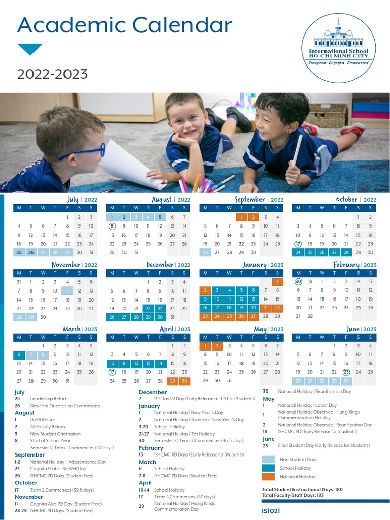 ISHCMC Academic Calendar 2022 23 1 | PDF | Holidays | Public Holiday