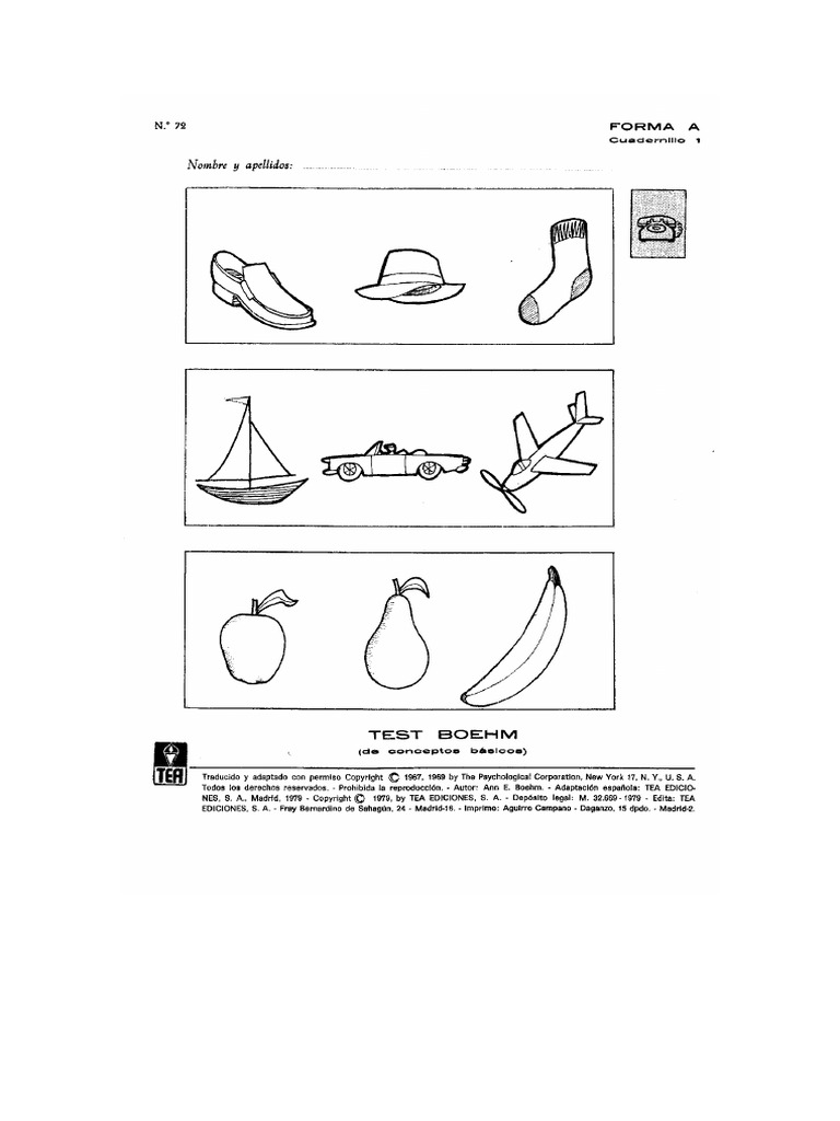 Test Boehm-Láminas y Criterios | PDF