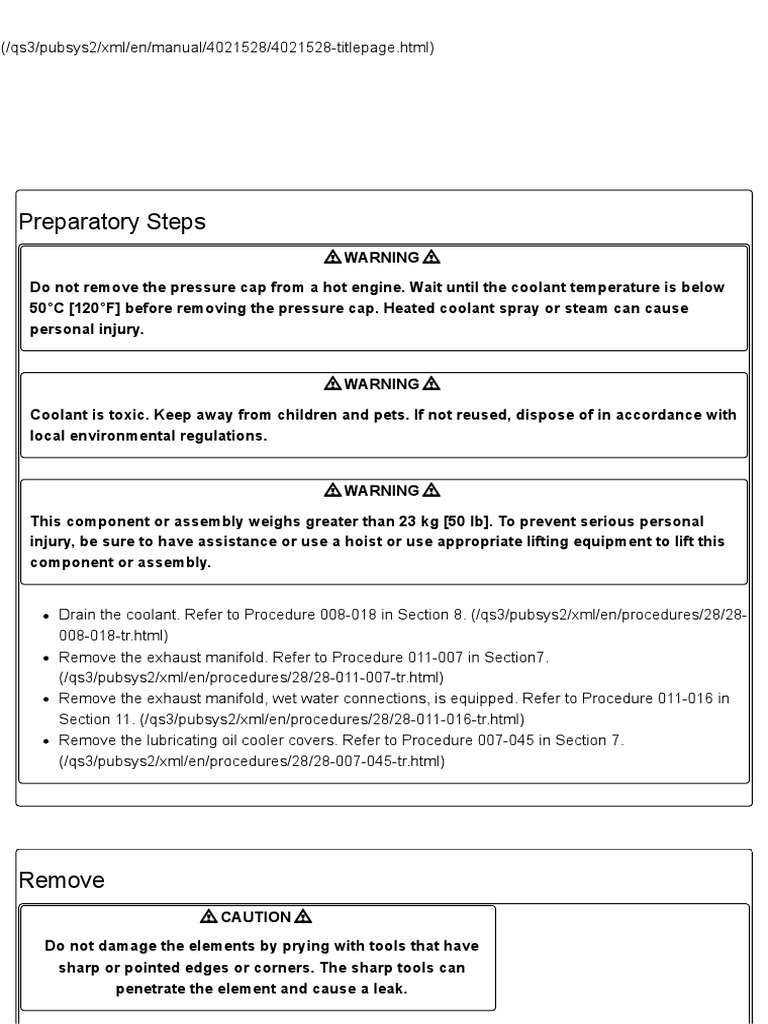 Kta50 Oil Cooler Pdf Lubricant Leak
