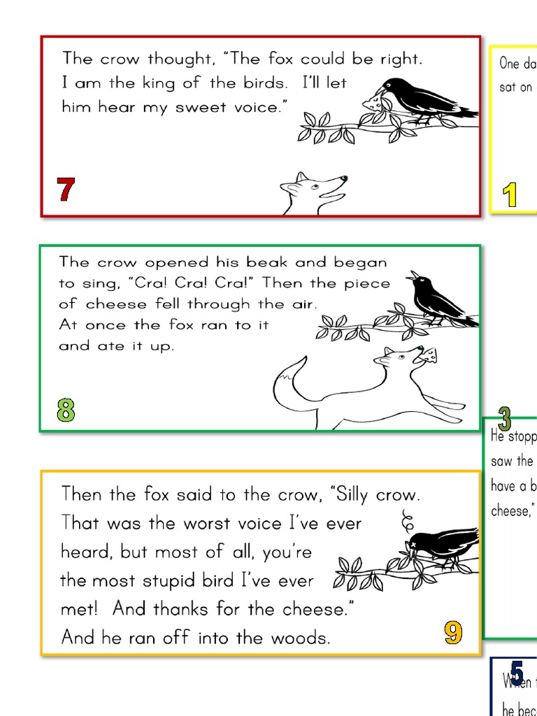 The Fox and The Crow Reading Comprehension Exercises - 64548 | PDF