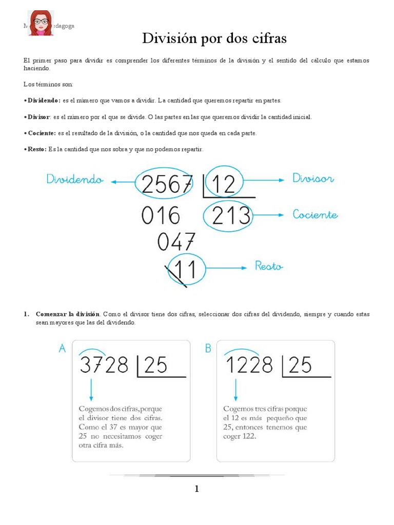 División Por Dos Cifras | PDF