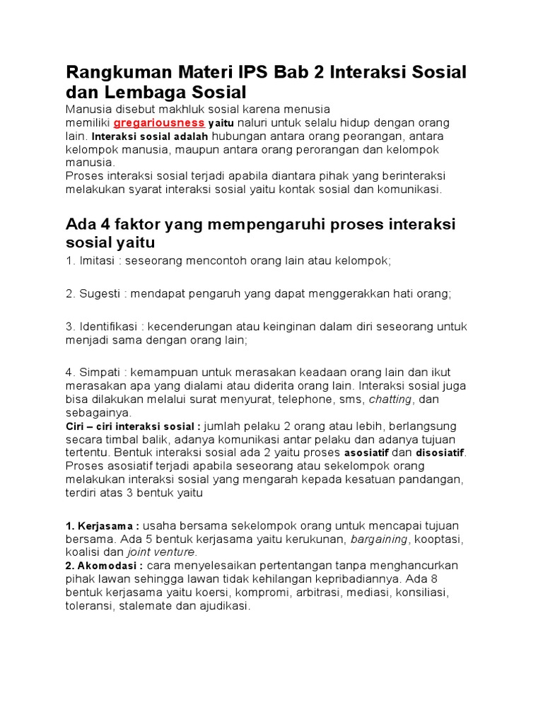 Rangkuman Materi IPS | PDF
